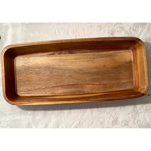 Source Unknown | Dining | Acacia Wood Bowl Serving Bowl Wooden Tray ...